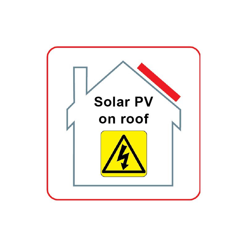 Solar On Roof Safety Label | CCL Components